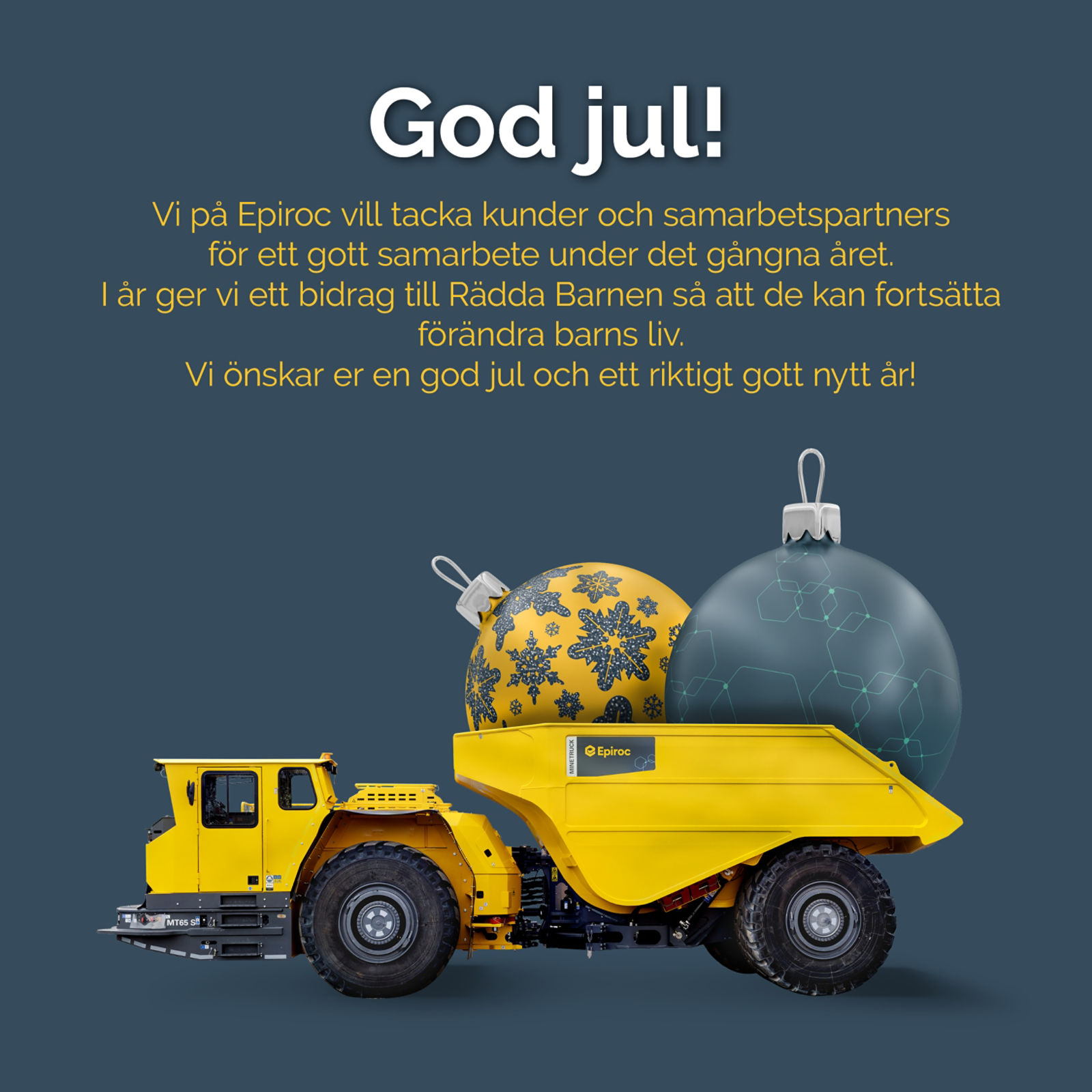 Vi önskar er en god jul och ett riktigt gott nytt år! | Epiroc