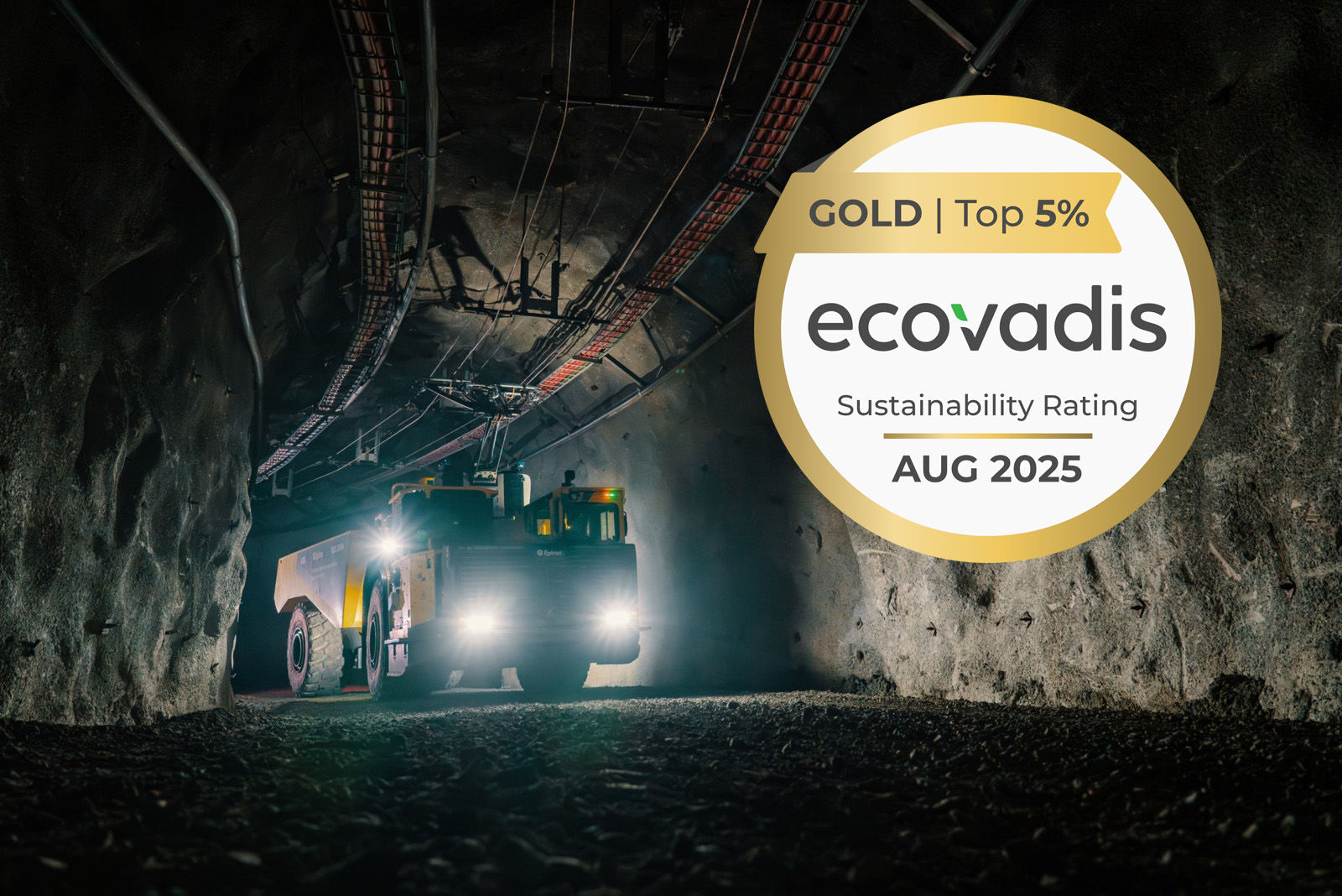 Epiroc awarded Gold Medal by sustainability ratings firm EcoVadis | Epiroc